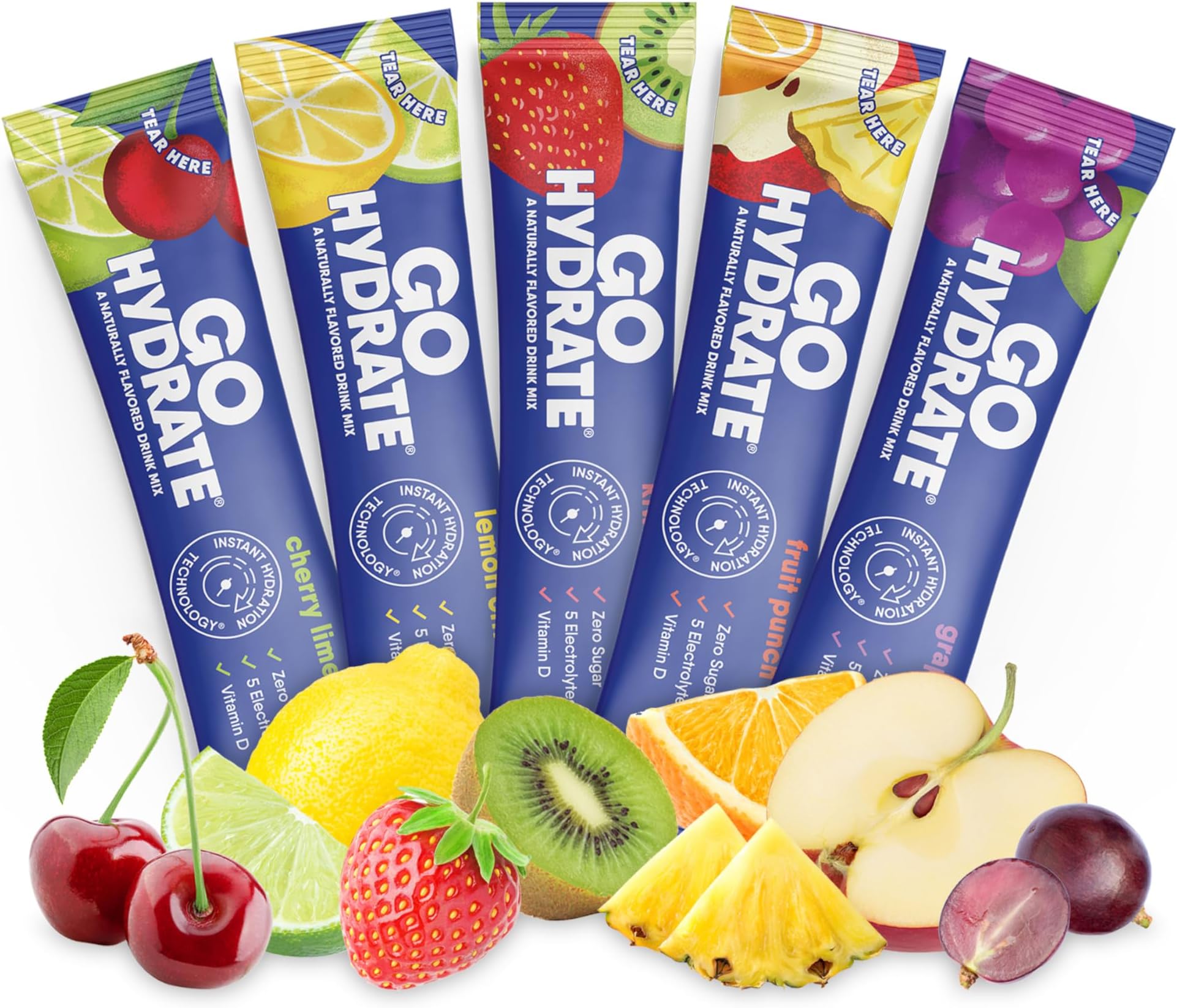 Amazon.com: GoHydrate Instant Hydration Powder Packets - Low Sodium ...