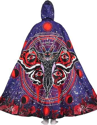 Amazon.com: BWVQNO Mothman Hooded Cloak, Adult Mothman Cosplay Costume ...