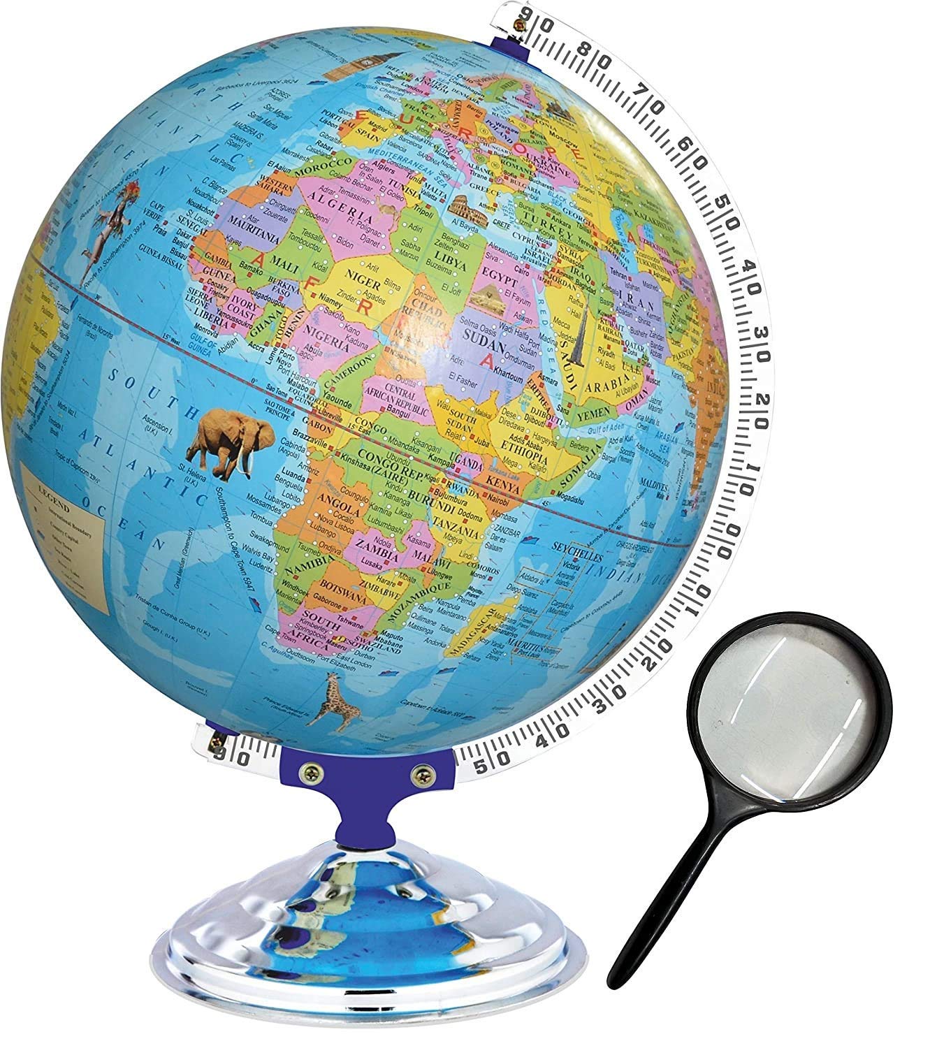 Buy Educational Globe for Students Big Size 8 inch with Monuments with ...