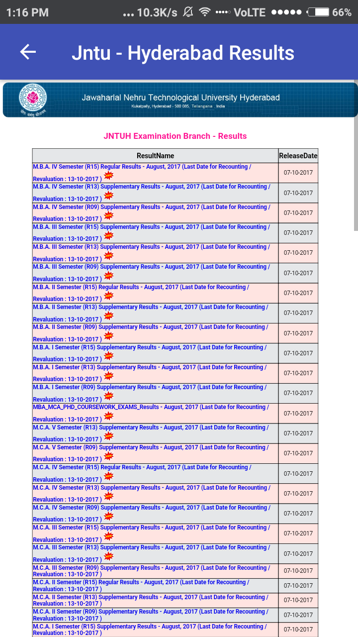 JNTU RESULTS - App on Amazon Appstore