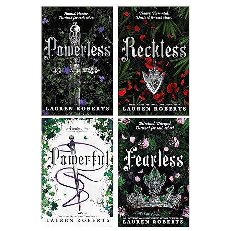 Powerless Trilogy and Powerful 4 Books Collection Set by Lauren Roberts (Powerless, Reckless ...