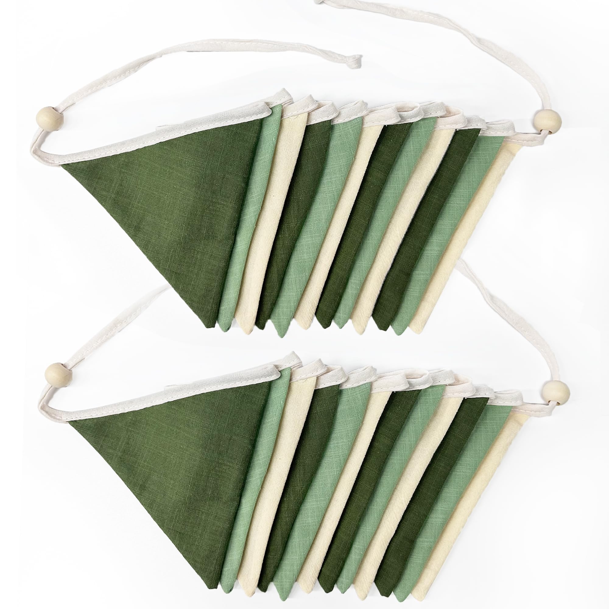 Amazon.com: 2 Pcs Sage Green Pennant Banner Flags Nursery Garland Olive ...