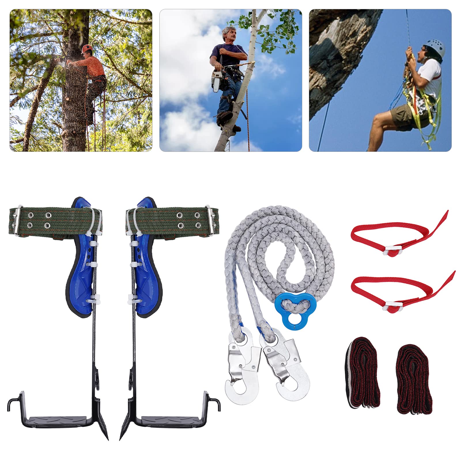 Notch Gecko Steel Climbers Tree Climbing Spikes Set, Arborist Climbing ...