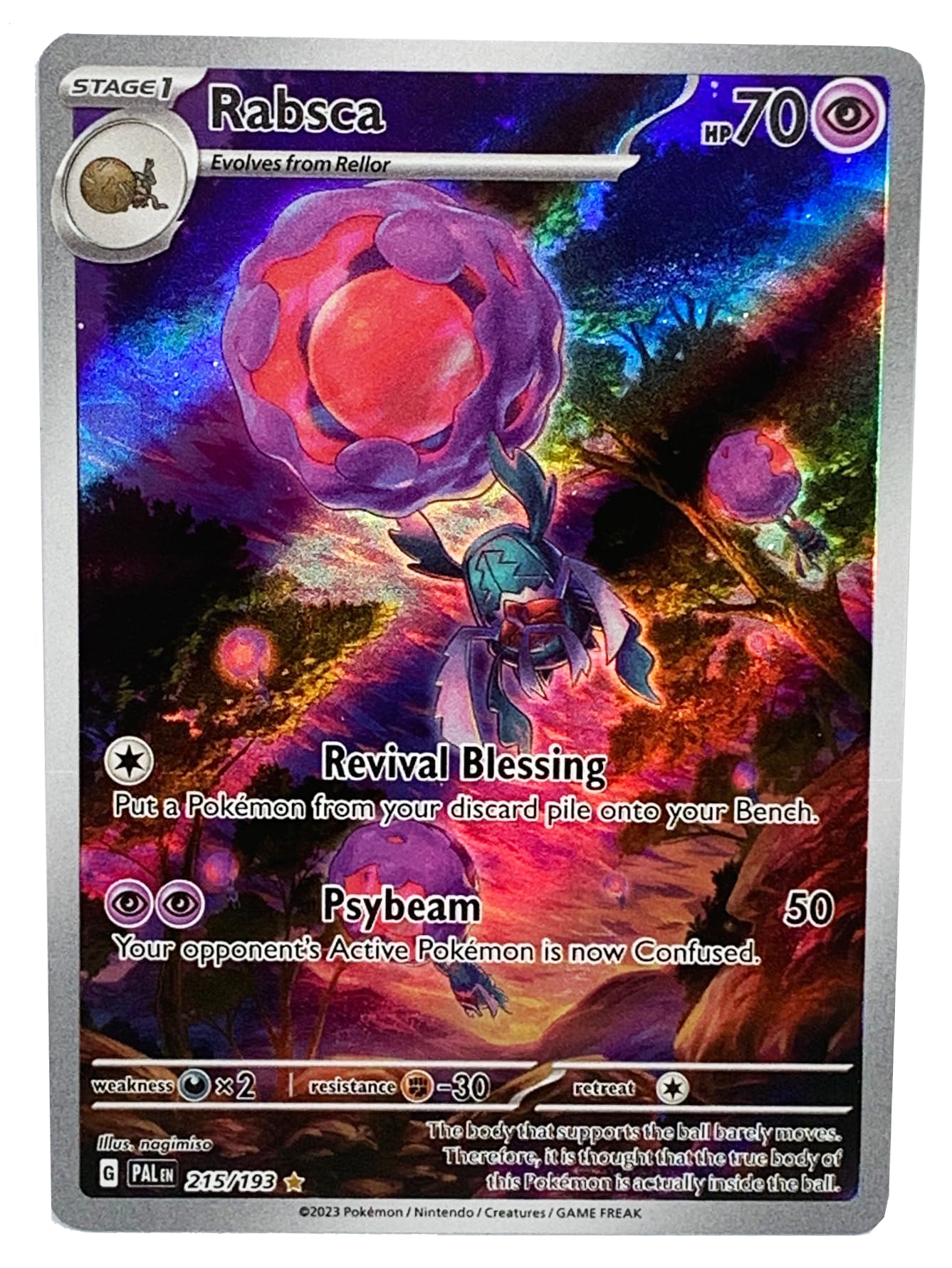 Amazon.com: Pokemon - Rabsca 215/193 - Paldea Evolved - Illustration ...