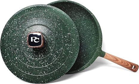 Amazon.com: Phantom Chef 12" Deep Frying Pan with Granite finish & Lid ...