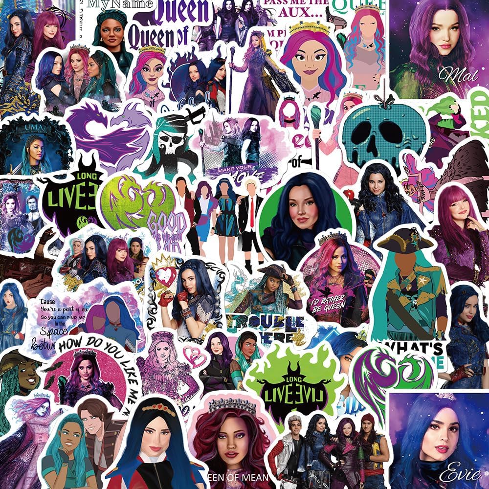 Amazon.com: 103PCS Descendants Stickers, Descendants Party Supplies ...