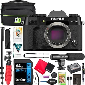 Amazon.com : Fujifilm X-T50 Mirrorless Interchangeable Lens Digital Camera Body - Black 16828222 ...