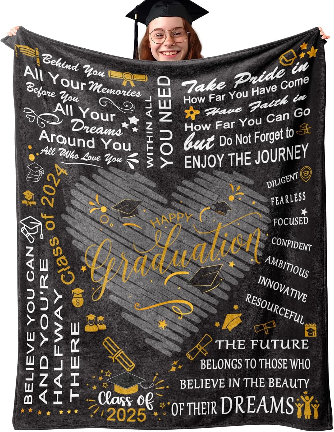 Amazon.com: Ruifeihan Graduation Blanket - 50"x60" College & High ...