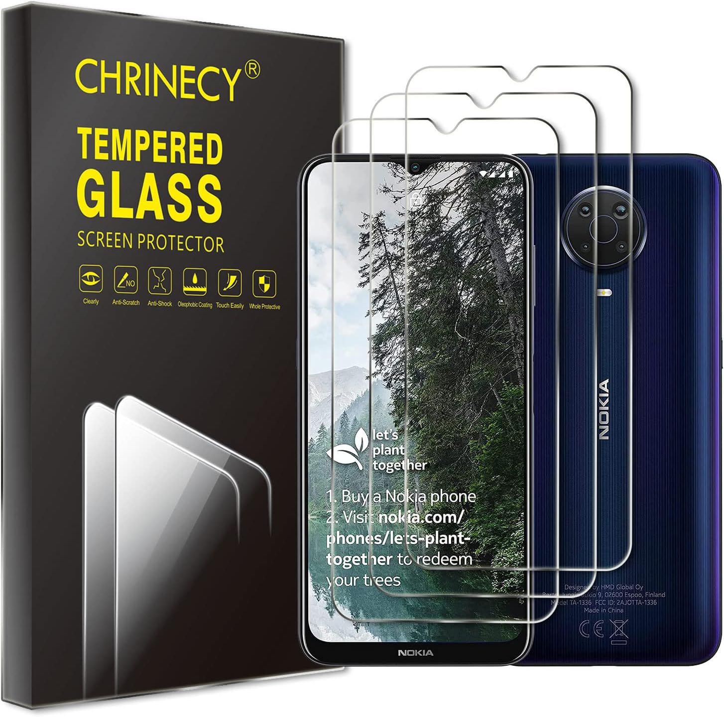 CHRINECY 3 Pack Screen Protector for Nokia G20 / Nokia G21 / Nokia 5.3 ...