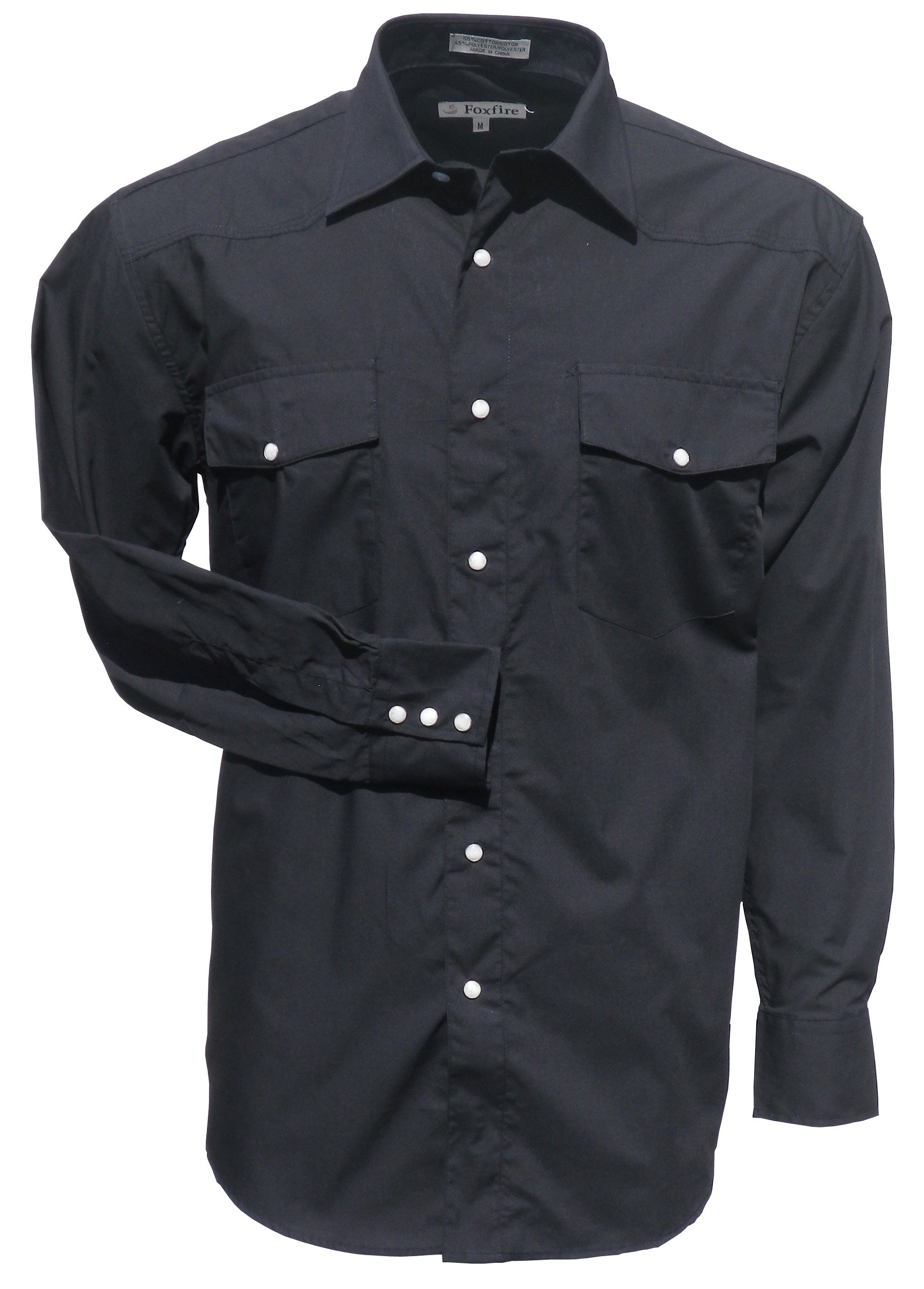 Snapklik.com : Foxfire Long Sleeve Solid Mens Western Shirt