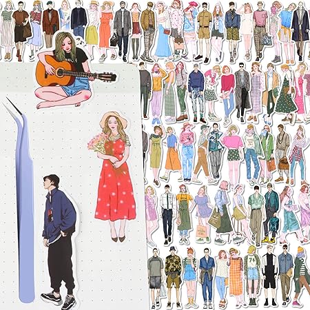 Amazon.com: JOYCHOIC Scrapbook Stickers Set, 174Pcs Aesthetic Girls ...