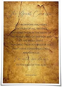 Amazon.com: Heskyii Matthew 28 19-20 The Great Commission Bible Verse ...