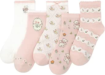 Amazon.com: DIYBIRD Thin Crew Women Viscose Bamboo Cotton Socks Ankle ...