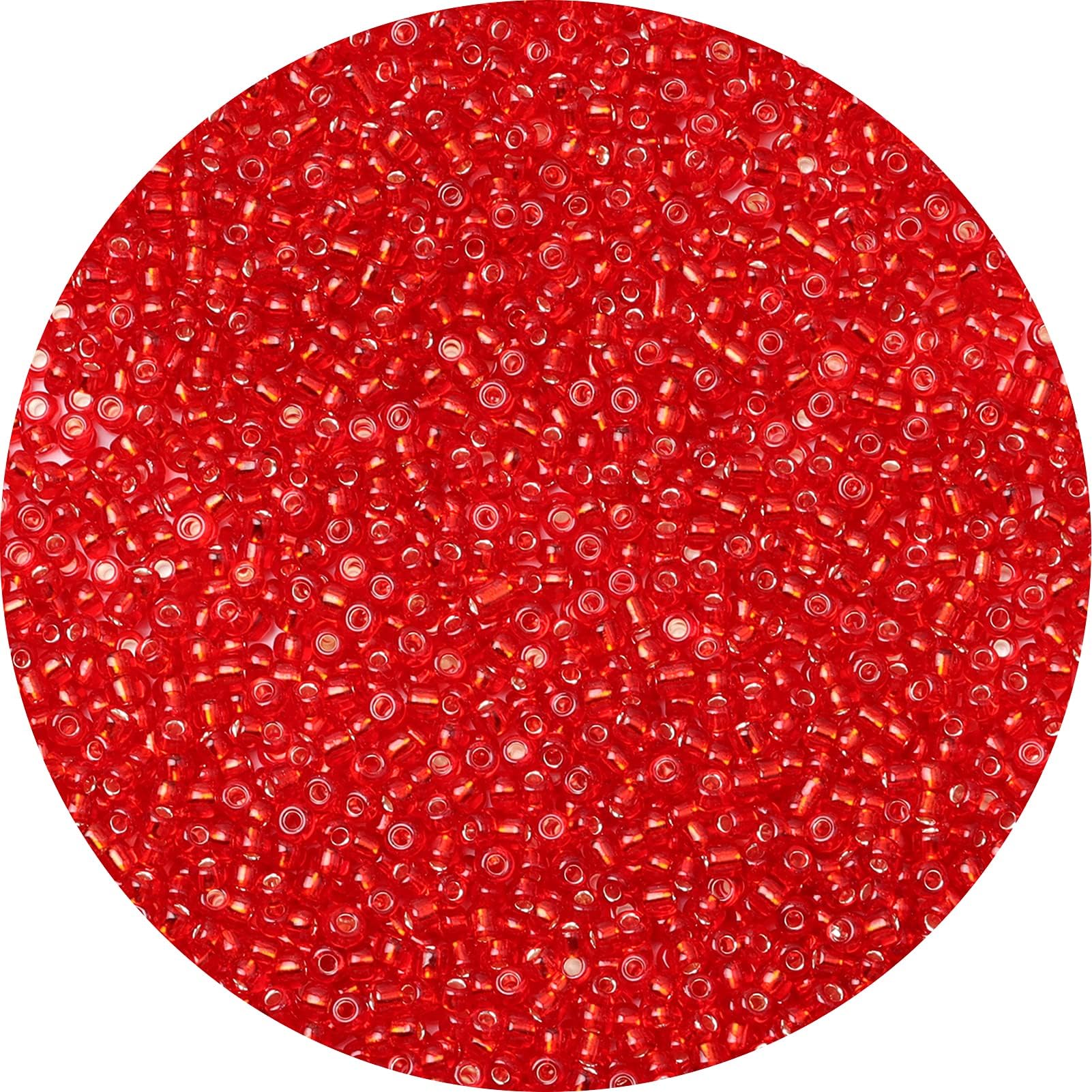 Amazon.com: Bala&Fillic Red Color 4mm Seed Beads About 1200pcs/100Grams ...
