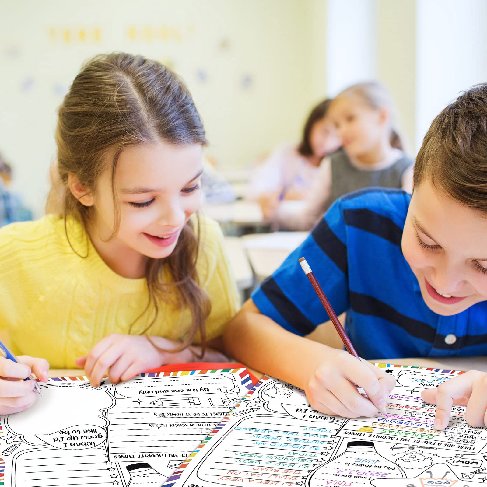 Snapklik.com : 40 Pcs Read All About Me Student Posters 17" X 22" Star ...