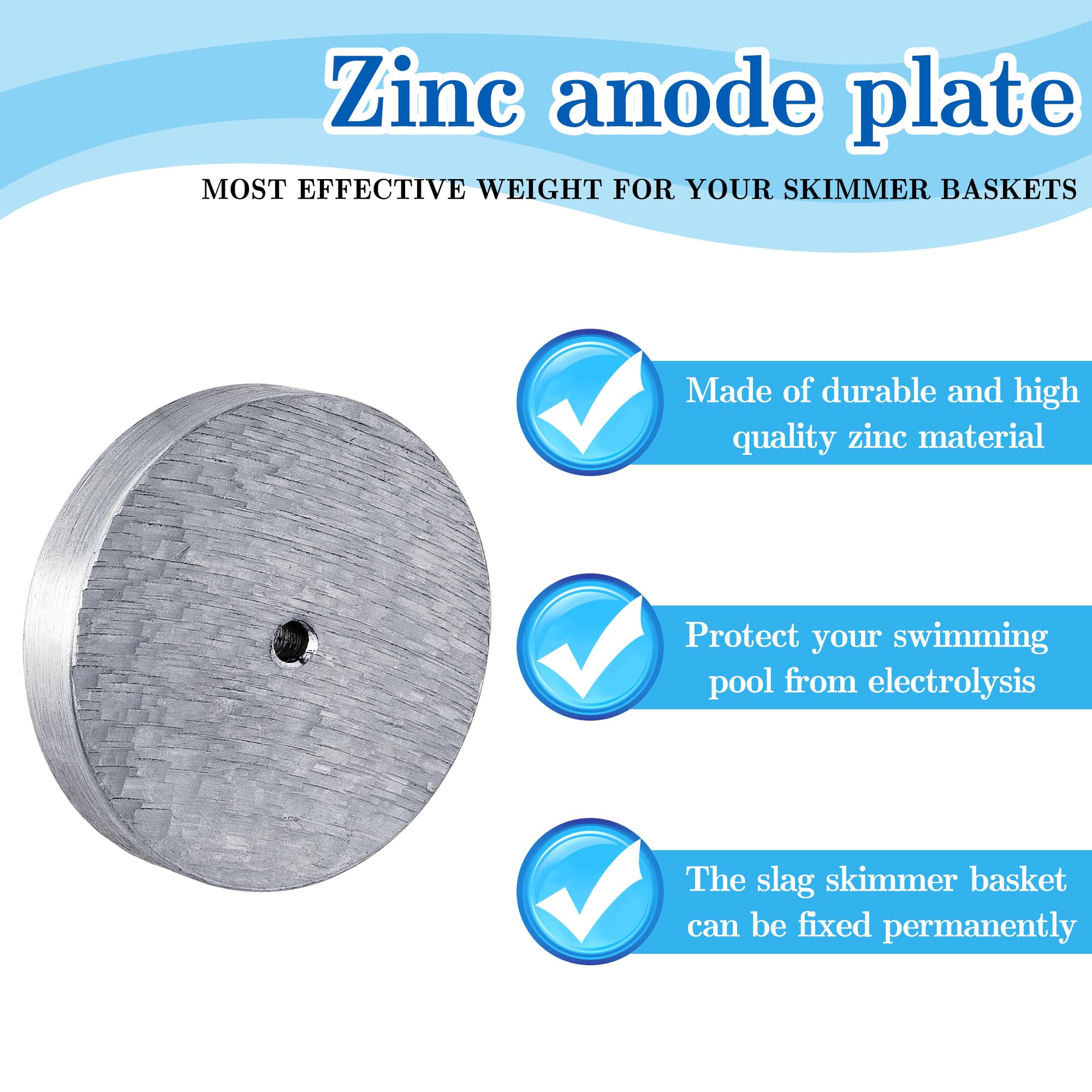 Snapklik.com : DECOHS 4 Pack Zinc Anode Plate- Zinc Anode Weight- Anti ...