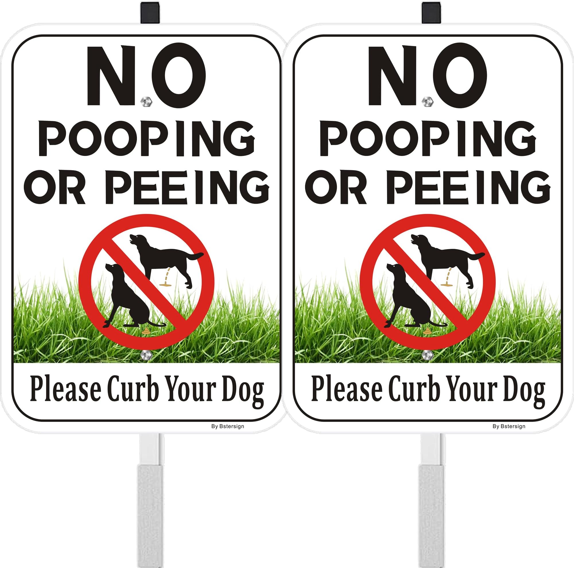 Amazon.com: No Peeing and No Pooping Dog Sign With Stake(2 Pack)，10/ x ...