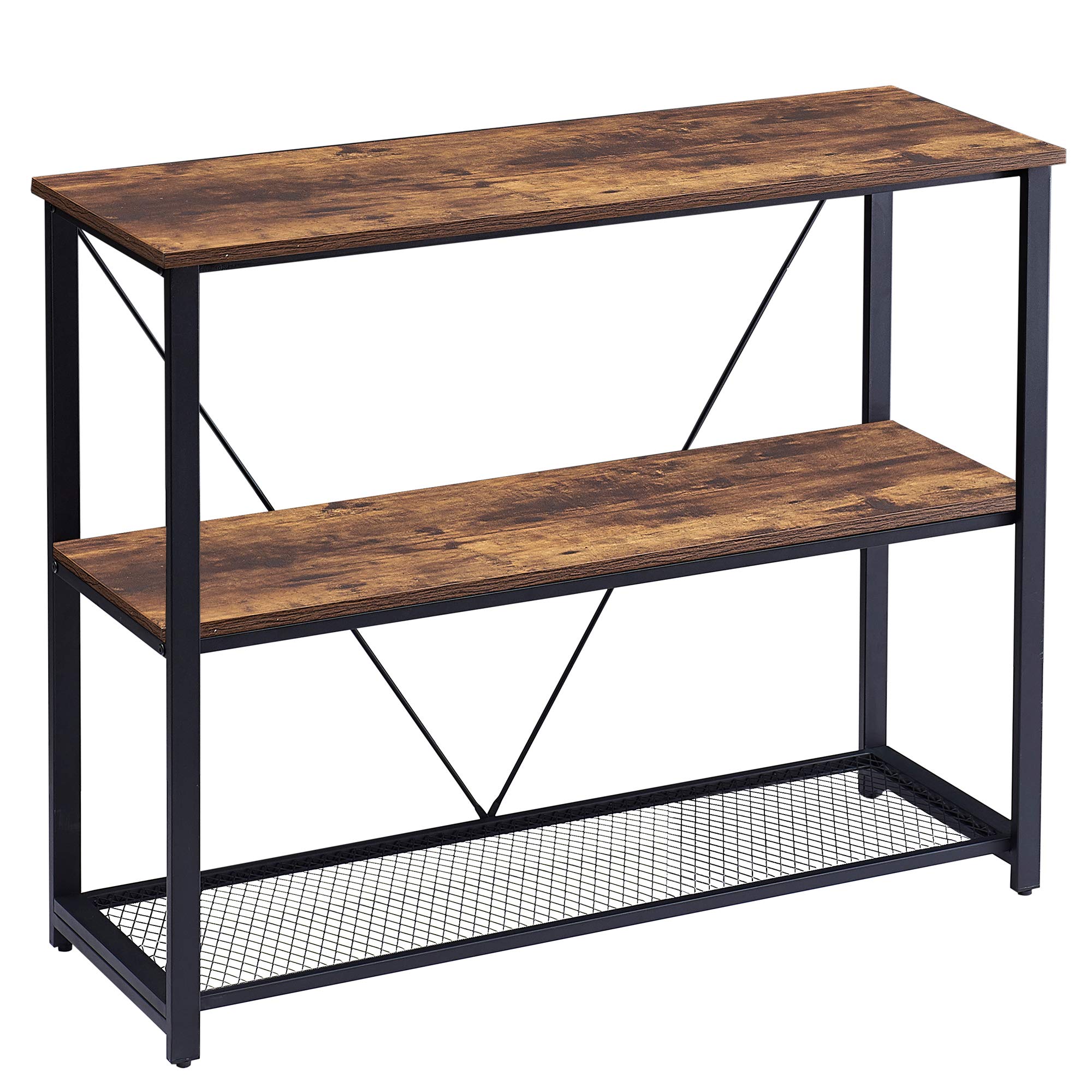 Console Tables For Entryway Industrial Sofa Table With Metal Mesh ...