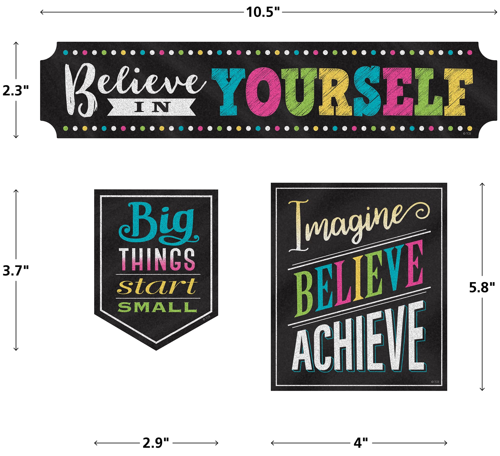 Teacher Created Resources Chalkboard Brights Positive Sayings Accents ...