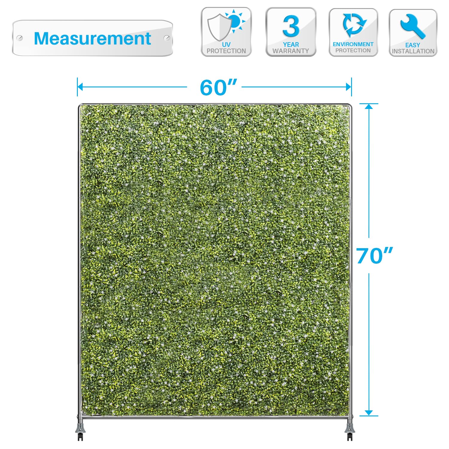 Snapklik.com : PATIO Moving Room Divider 70" H X 60" W Fake Grass Wall ...