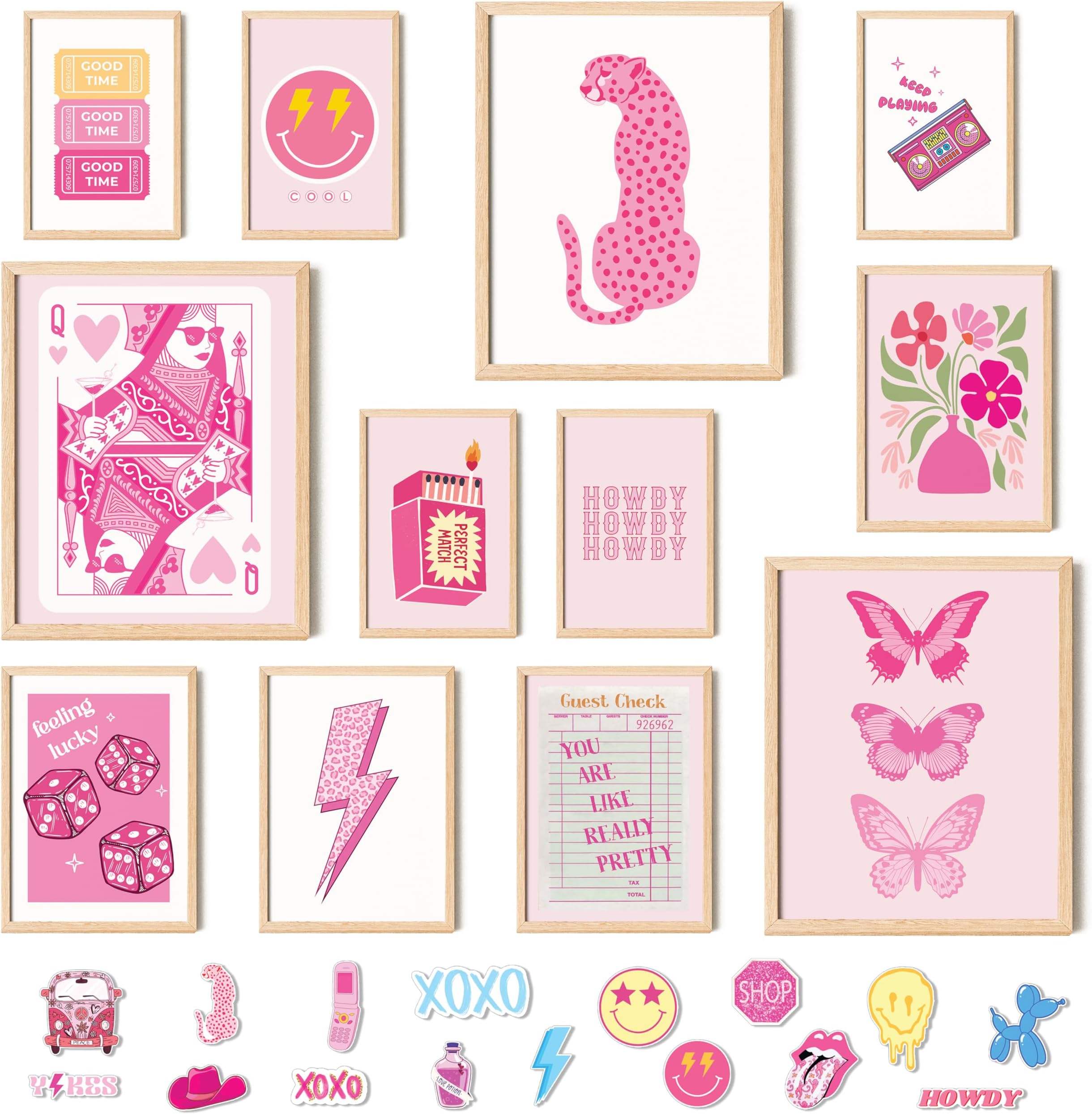 Amazon.com: ANERZA 16 PCS Pink Wall Art Decor, Matisse Gallery Wall ...