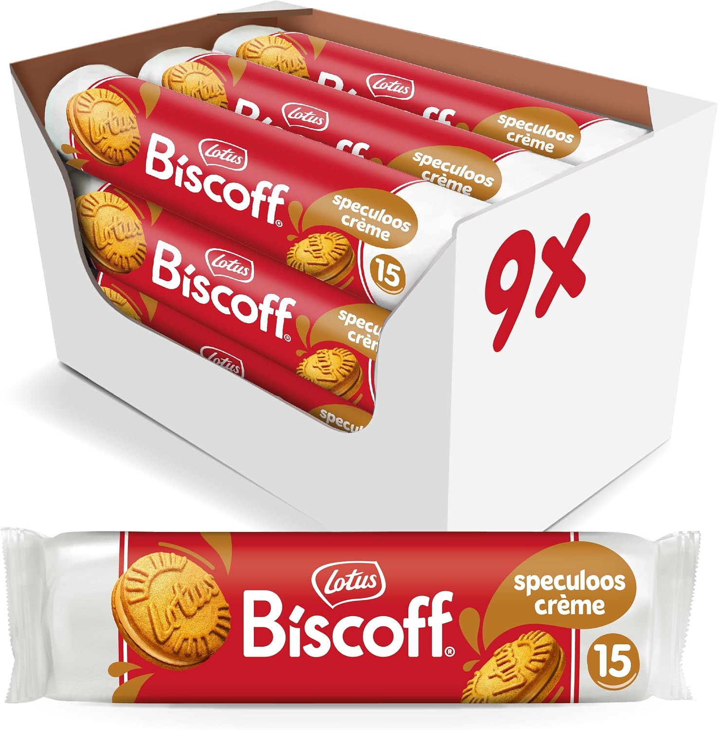 Lotus Biscoff | Biscoff Fourré Crème de Speculoos | 15 Biscuits par ...