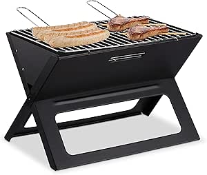 Relaxdays opvouwbare barbecue, met kolen- & barbecuerooster, klapbare ...