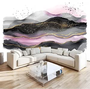Wallpaper Mural Marble Graffiti Texture 116" W x 91" H Wall Mural ...