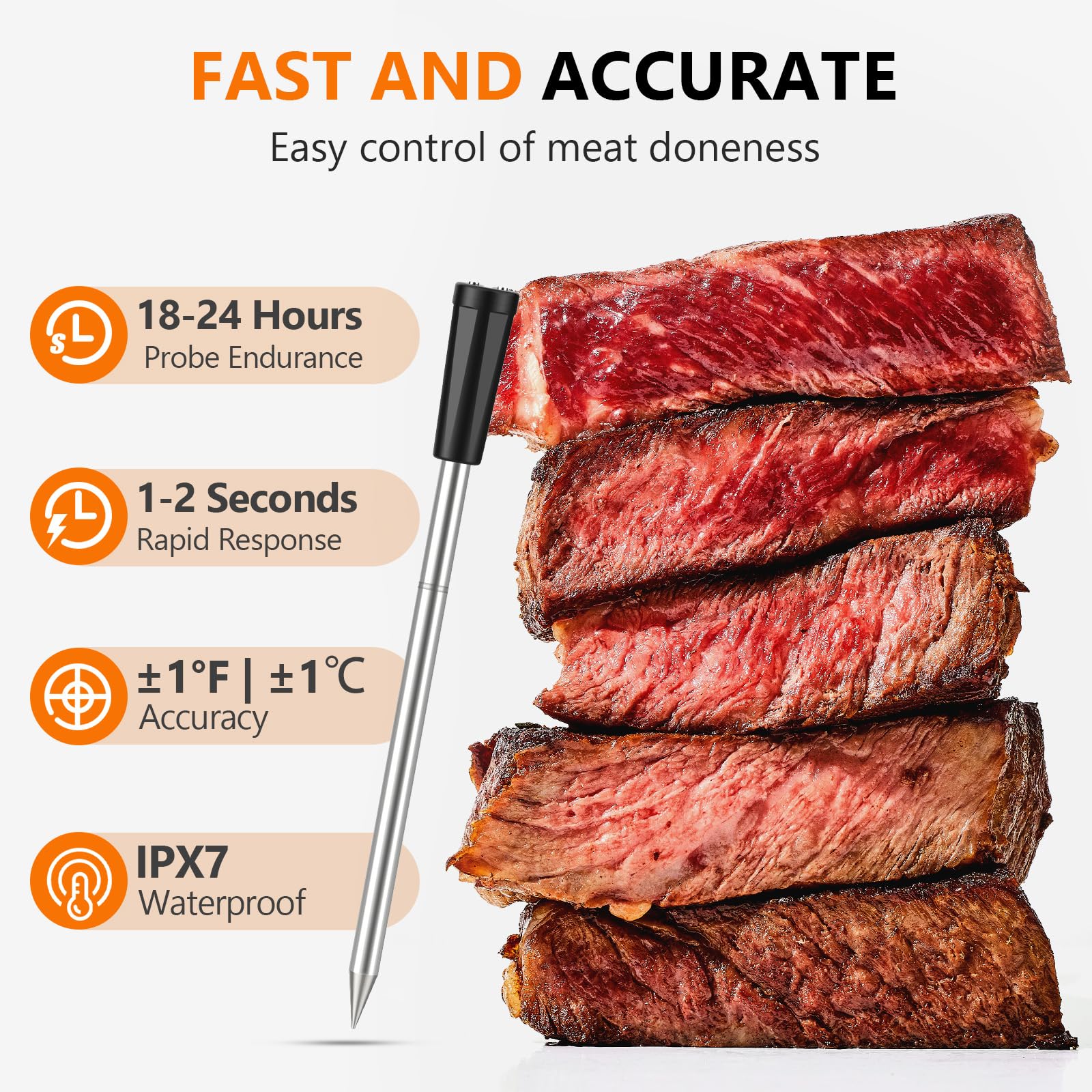 Snapklik.com : AIRMSEN Wireless Meat Thermometer For Grilling Smoker ...