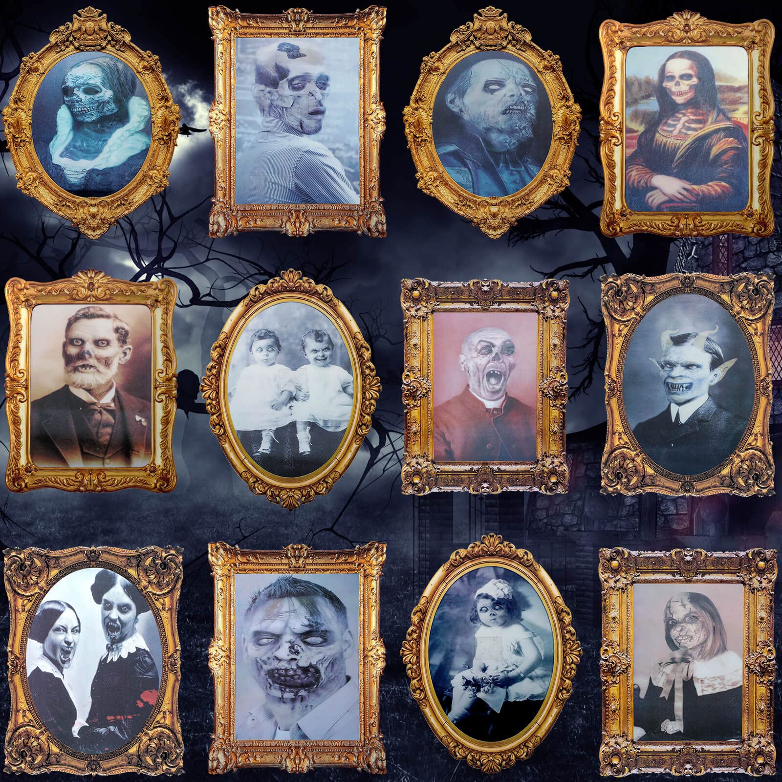 Amazon.com: Cindeer 12 Pcs Halloween 3D Changing Face Moving Picture ...