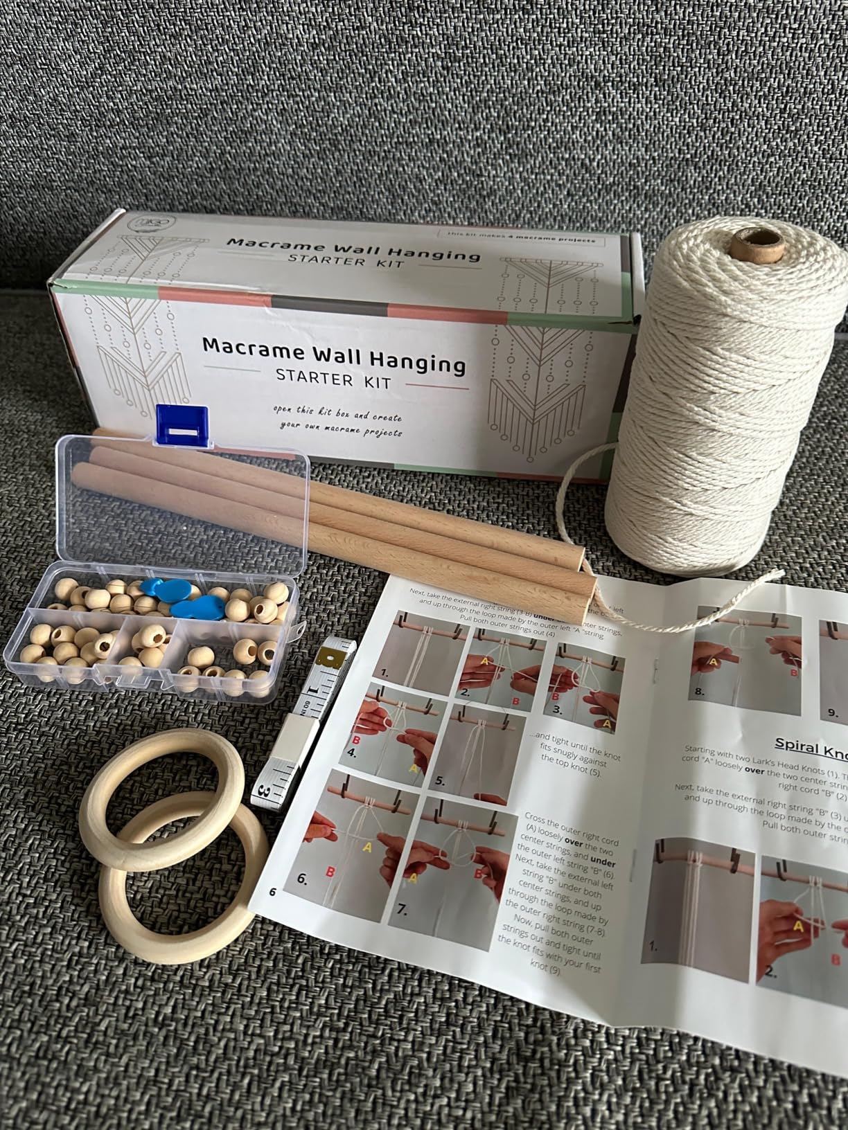 Amazon.com: MIGO Creates Macrame Kits for Adults Beginners: DIY Macrame ...
