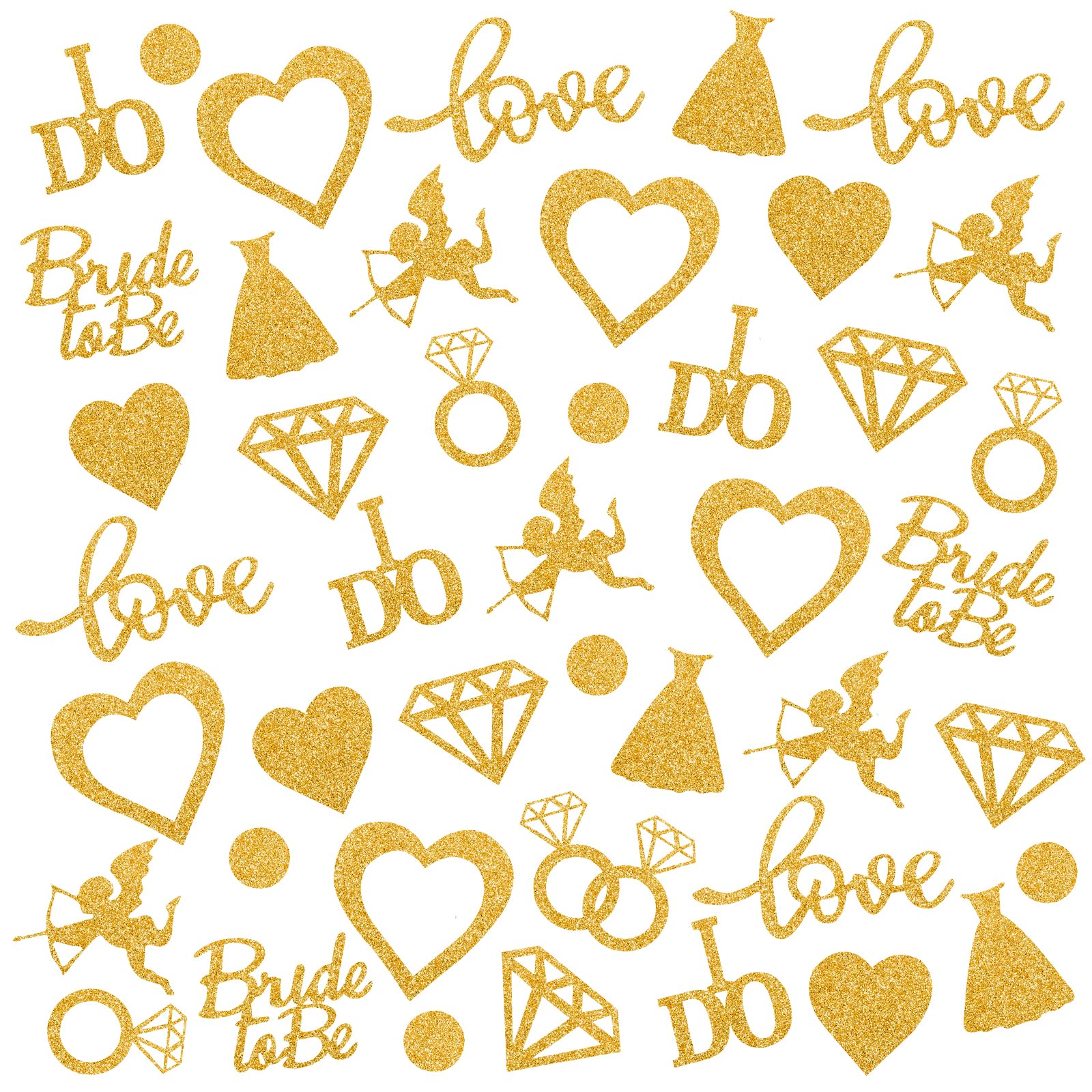 Amazon.com: Verichy 200pcs Wedding Table Confetti, 10 Shapes Table ...