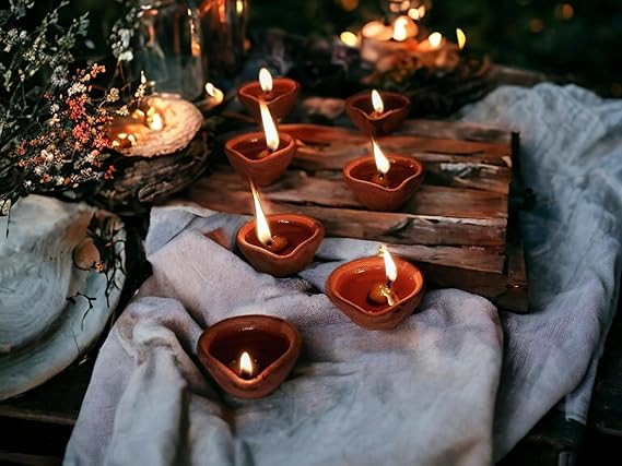 Buy Saudeep India Terracotta Diwali Diyas | Traditional Indian Festival ...