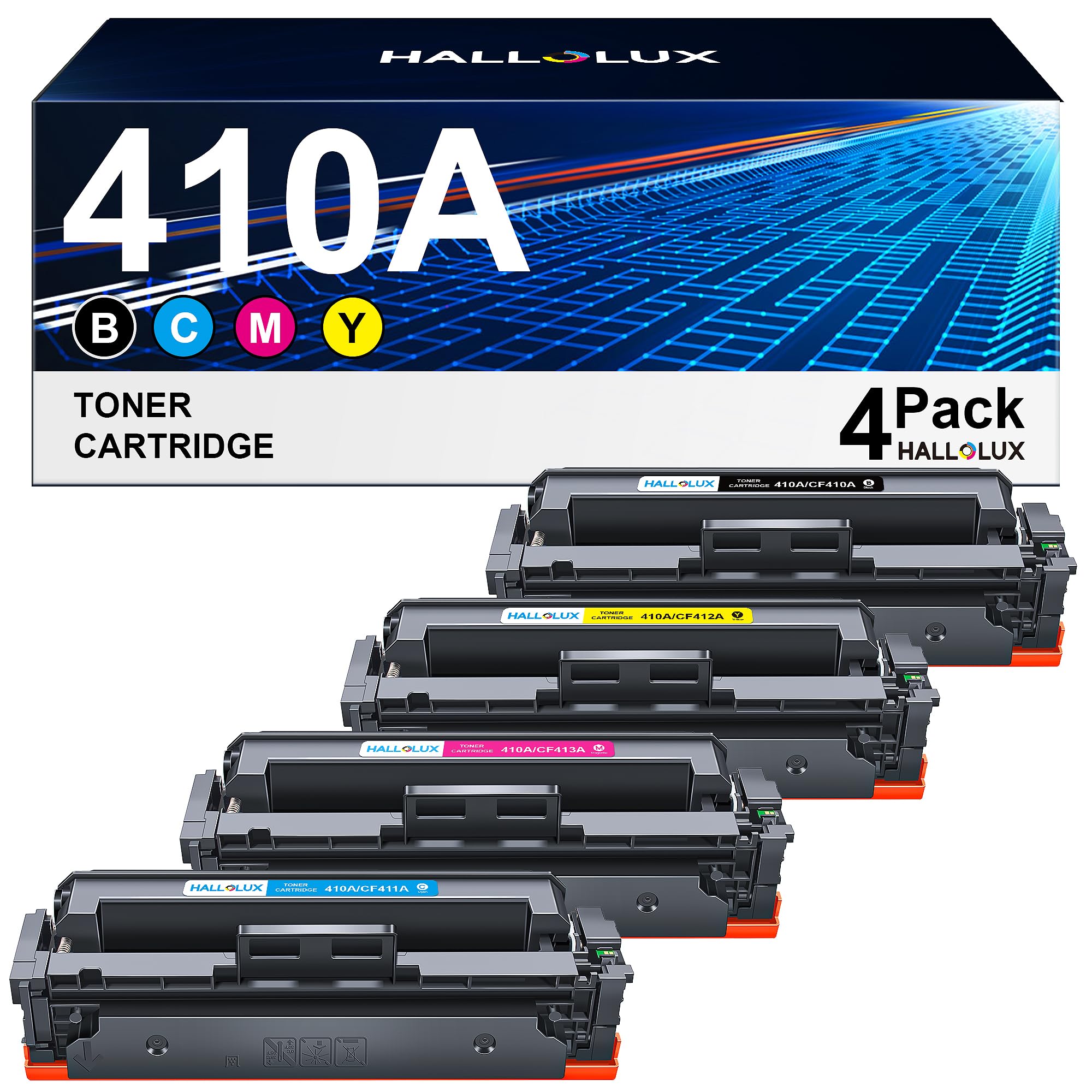 HALLOLUX 410A Compatible Toner Cartridges Replacement for HP CF410A ...