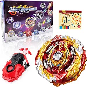 Acebwhtoy Bey Burst Turbo Blade Starter Set, Metal Fusion Kampfkreisel mit Launcher, Kinder ...