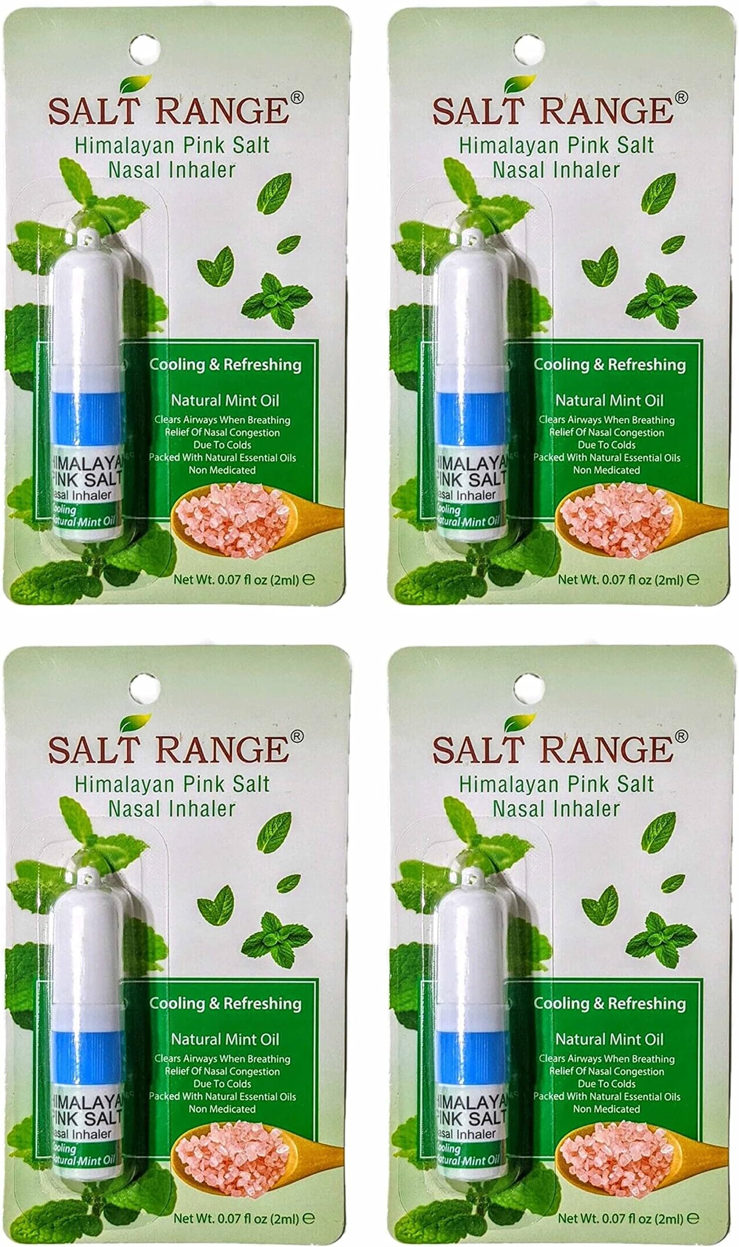 Amazon.com: 4 Pk Himalayan Pink Salt Nasal Inhaler Nose Cooling Natural ...