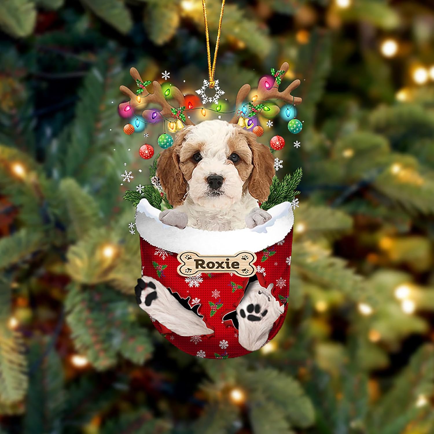 Amazon.com: LOVELYPOD Personalized Cavapoo 1 Dog Ornament, Cavapoo 1 ...