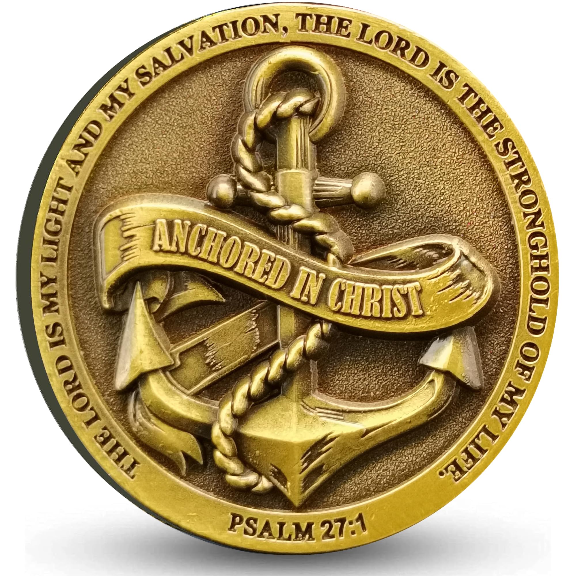 Amazon.com: Anchored in Christ Challenge Coin A Symbol of Faith and ...