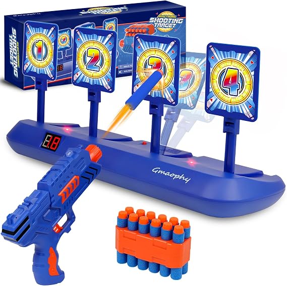 Amazon.com: Digital Targets with Foam Dart Toy Blaster, 4 Targets Auto ...