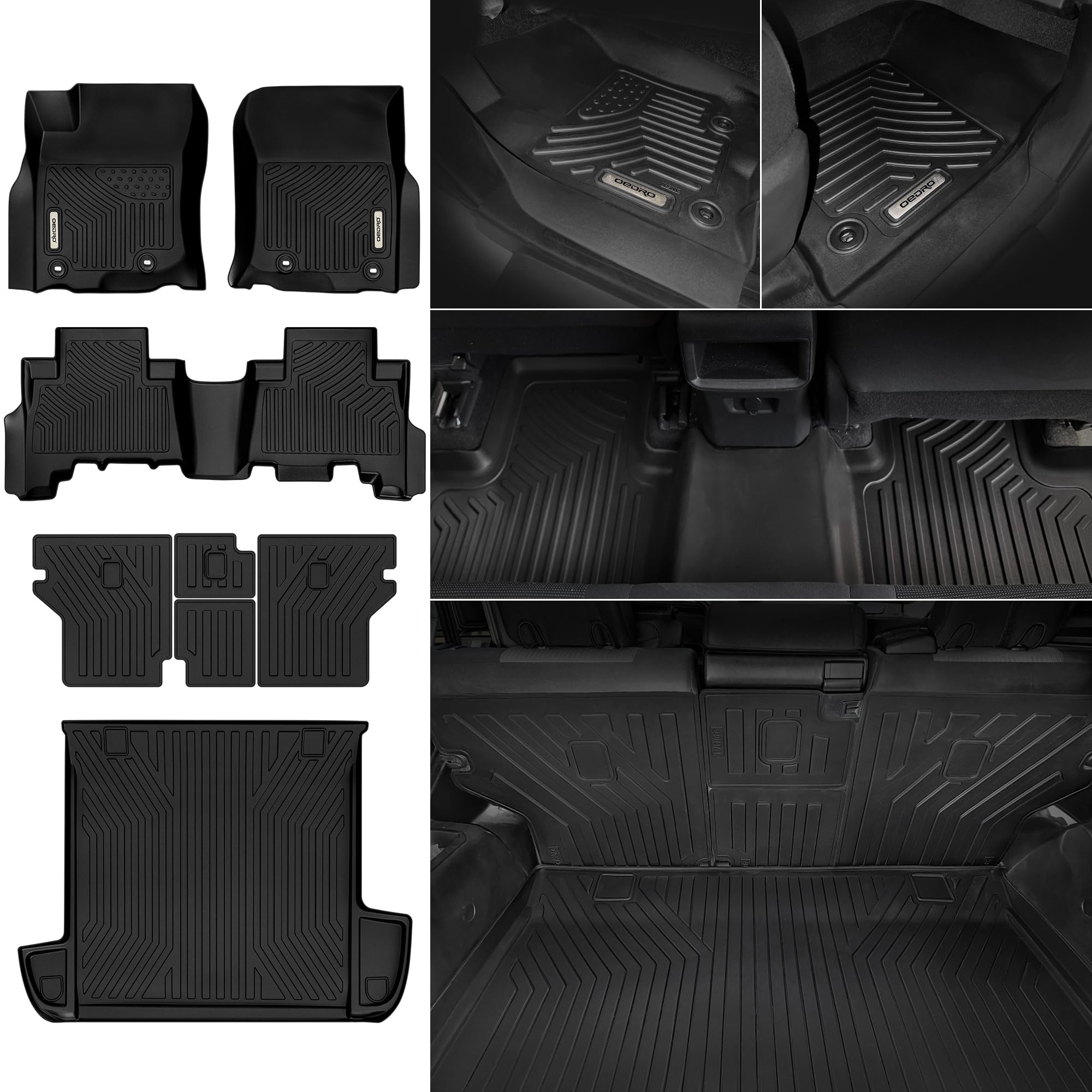 Amazon.com: OEDRO Floor Mats for Toyota 4Runner 2013-2024 5-Seater ...