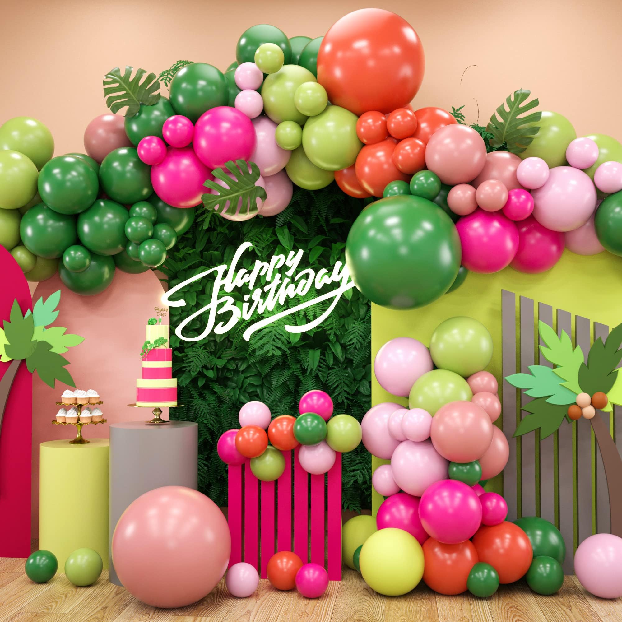 Snapklik.com : Tropical Balloon Arch, Tropical Balloon Garland Kit, Hot ...