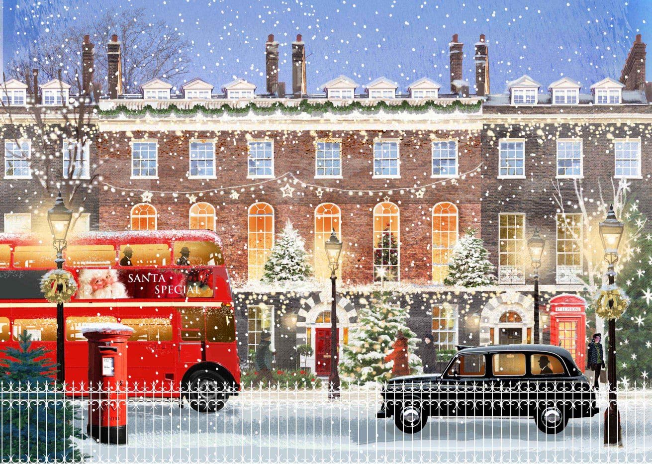 Paper Themes 10 pack of Luxury Large Christmas Cards with Envelopes ...