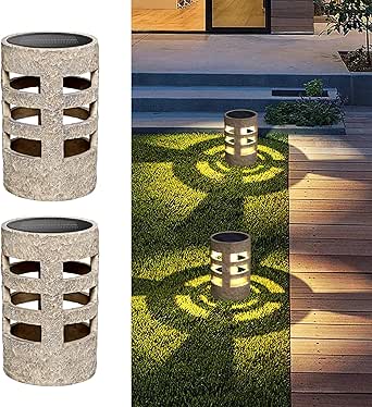4 Pack Solar Garden Lights , Rock Solar Lights Outdoor Waterproof，Solar ...
