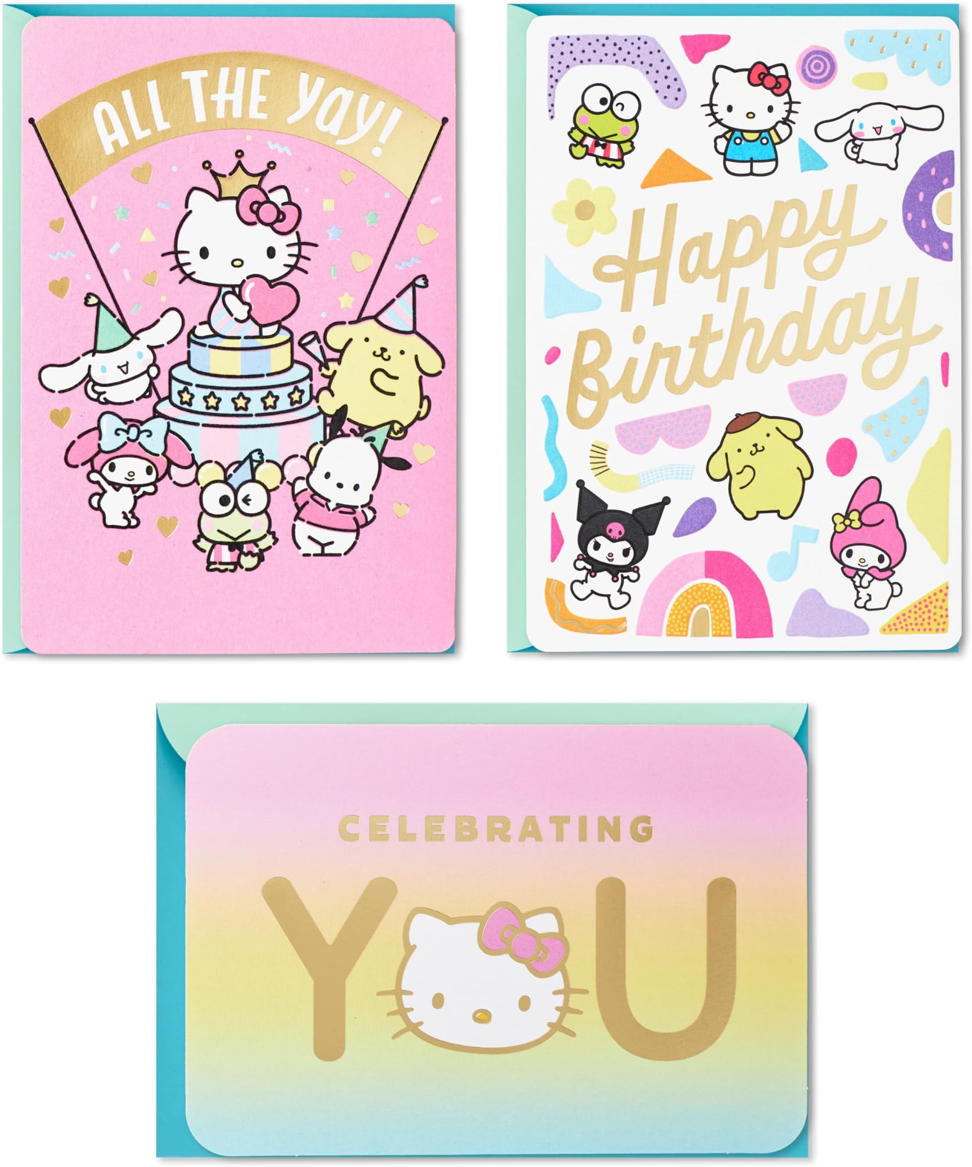 Amazon.com: Sanrio L257 Birthday Card Pop Up Pom Pom Pudding : Office ...