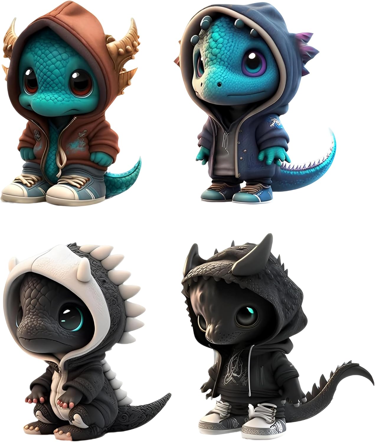 Amazon.com: YUERVIEW Cool Dragon Figurine Statue – Unique Resin ...