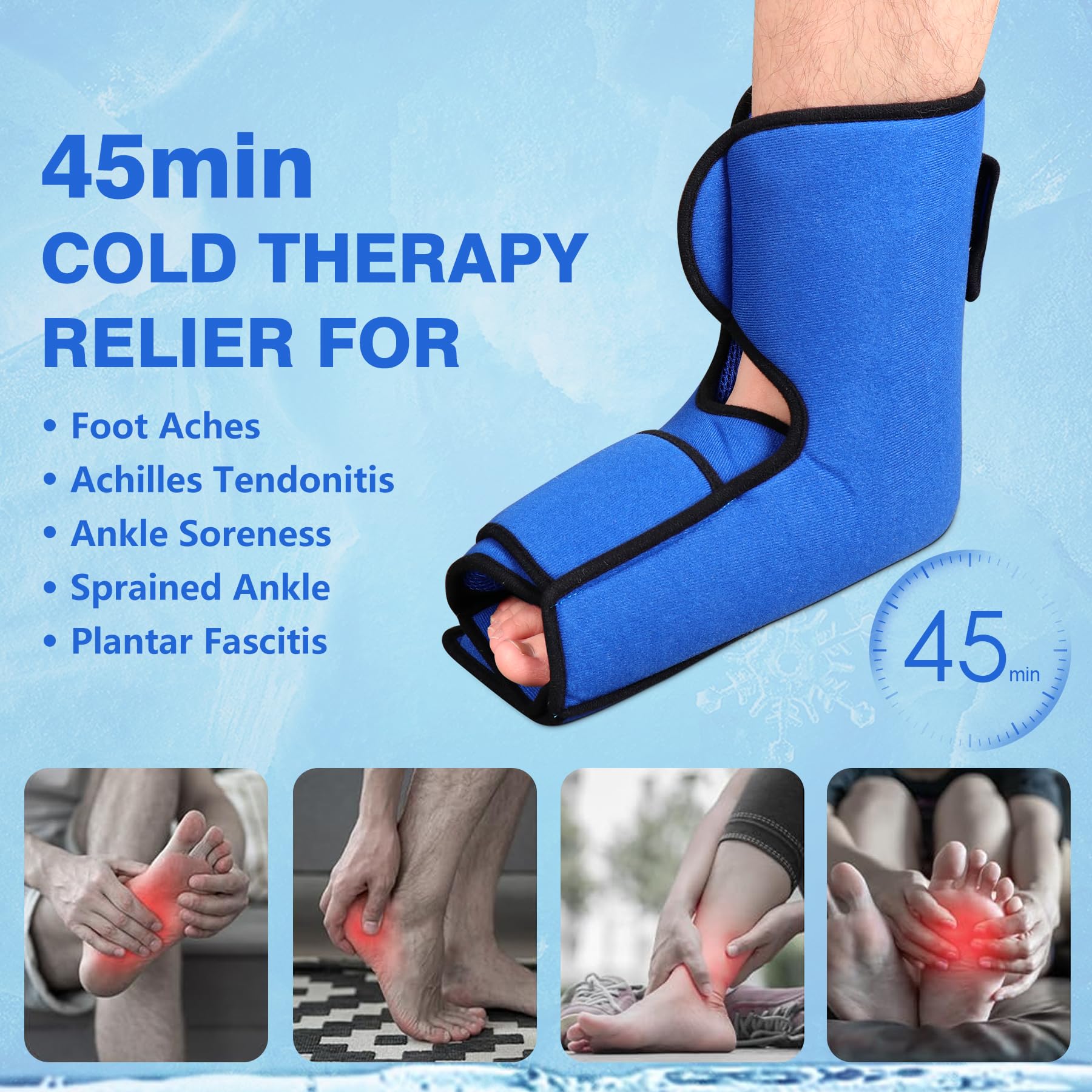 Snapklik.com : Cozyhealth Ankle Ice Pack Wrap For Foot Pain Relief And ...