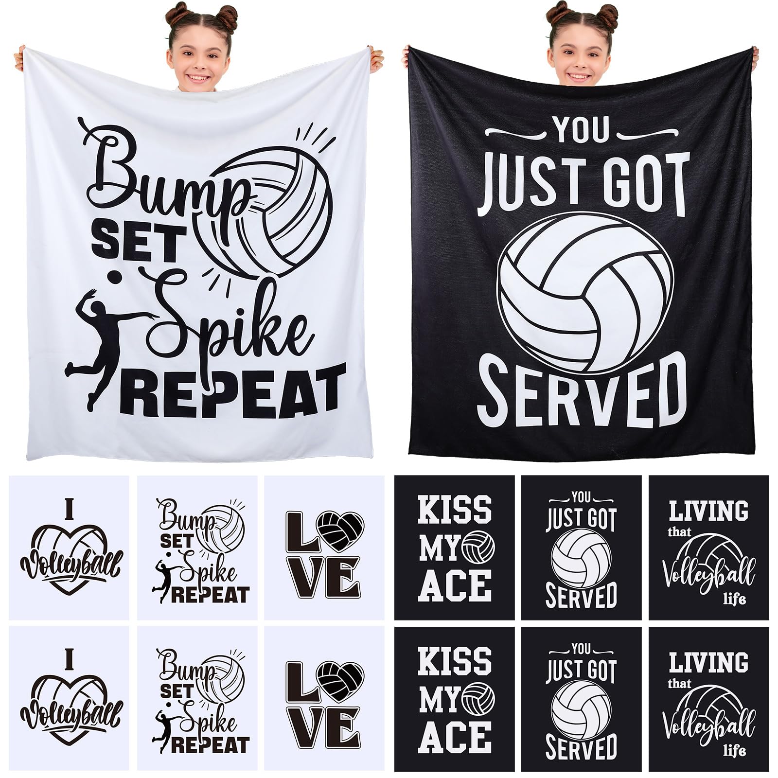Amazon.com: Buryeah 12 Pcs Volleyball Blanket 60" x 50", Volleyball ...