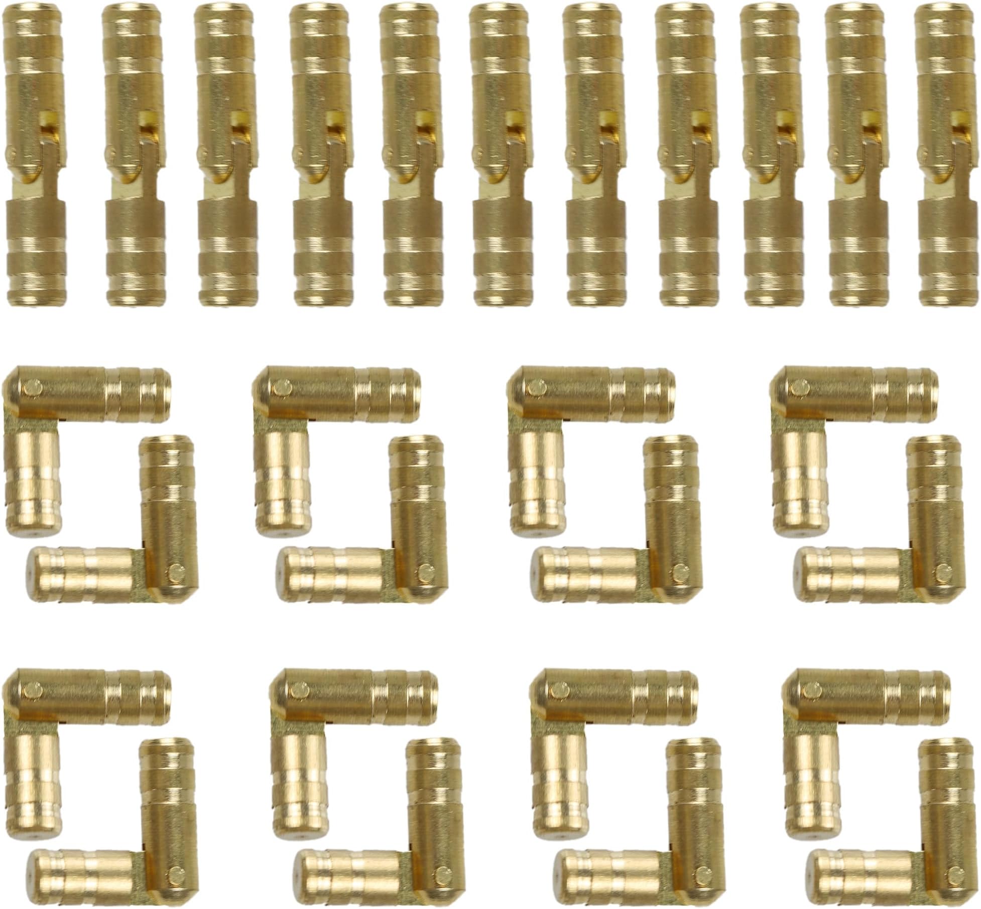Runseaway 24PCS Invisible Brass Barrel Hinges, 4x20mm Mini Hidden ...