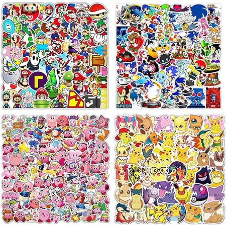 Amazon.com: Super Mario Cartoon Waterproof Laptop Stickers Waterproof ...