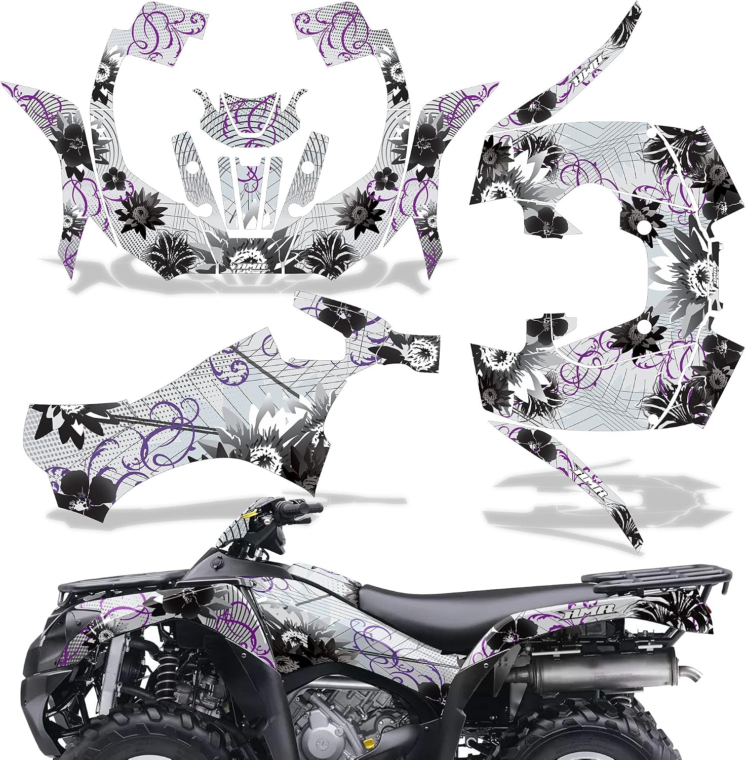 Amazon.com: AMR Racing ATV Graphics kit Sticker Decal Compatible with ...